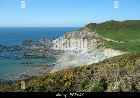 Rockham Beach on the South West Coastal Path, Devon, England, UK Stock ...