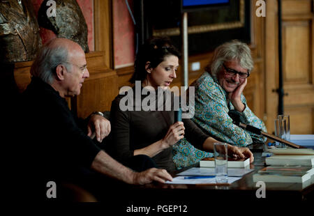 Actors Herbert Flack and Francesca Vanthielen reading excerpts of the ...