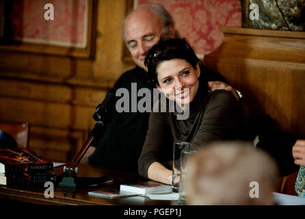 Actors Herbert Flack and Francesca Vanthielen reading excerpts of the ...
