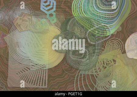Color abstract pattern, generative blended messy shapes, art background ...