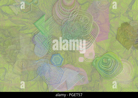 Color abstract pattern, generative blended messy shapes, art background ...