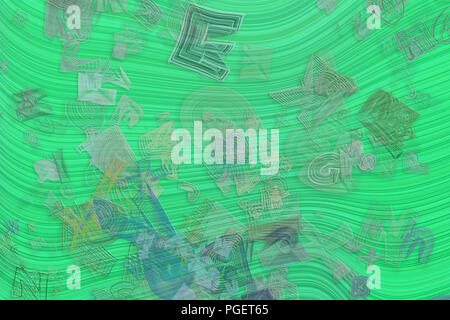 Color abstract pattern, generative blended messy shapes, art background ...