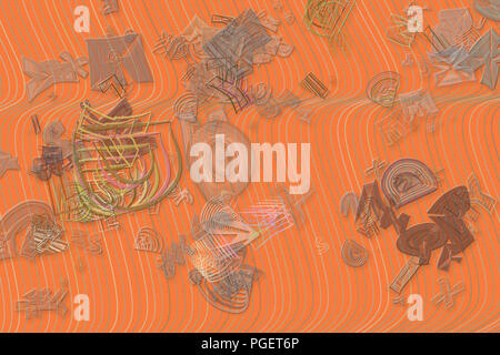 Color abstract pattern, generative blended messy shapes, art background ...