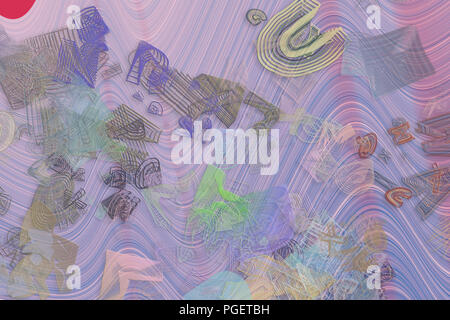 Blended messy shapes, abstract geometric background pattern Stock Photo ...