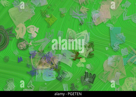 Abstract geometric background with blended messy shapes design Stock ...