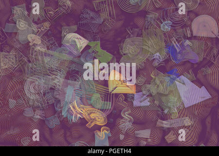 Blended messy shapes, abstract geometric background pattern Stock Photo ...