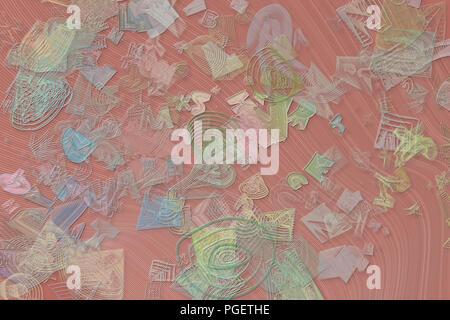 Abstract geometric background with blended messy shapes design Stock ...