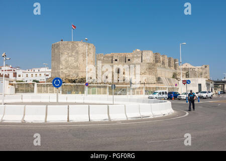 Tarifa Spain the Castillo de Guzman castle dominates the sea front of ...