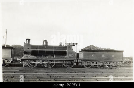 steam railway. Caledonian Railway 0-6-0 C.R. No. 828 locomotive waiting ...