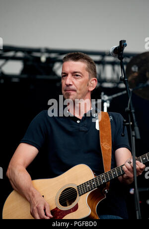 Flemish pop band Clouseau at the Suikerrock festival in Tienen (Belgium ...