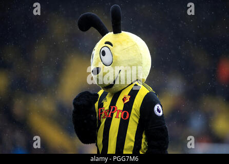 Watford Mascot Harry the Hornet prior to the Premier League match at ...