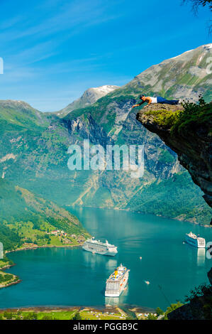 The world famous Geiranger fjord in Norway Stock Photo - Alamy
