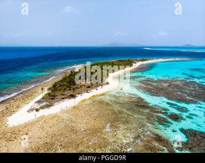 An aerial view of Petit Tabac Island in the Tobago Cays St Vincent and ...