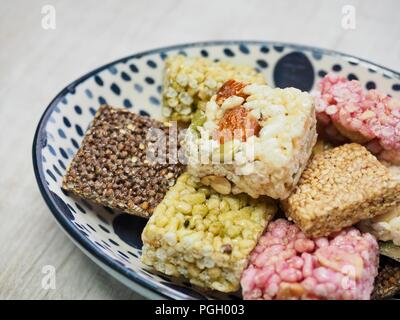 Korean traditional snacks Sweet Rice Puffs , Gangjeong Stock Photo - Alamy