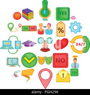 Screening icons set, cartoon style Stock Vector Image & Art - Alamy