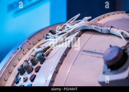 Detail of space rocket engine. Part of the rocket, close-up. Science ...