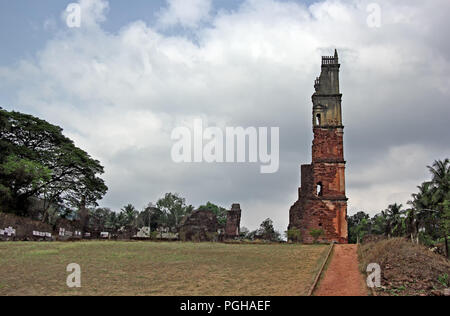 St Augustine Church tower ruins Old Goa India Stock Photo - Alamy