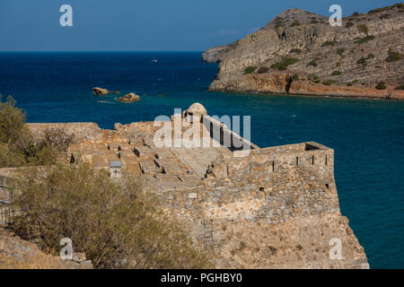 Lepers cemetery on Spinalonga island, Crete Stock Photo - Alamy