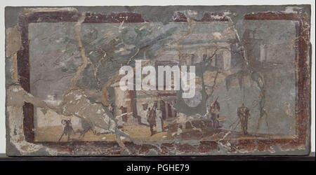 Mural in Villa of the Papyri, Herculaneum, Italy. This mural was ...