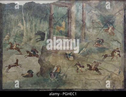 Massacre of the Niobids. Apollo and Artemis killing the fourteen ...