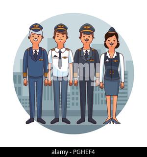 Flight crew cartoon Stock Vector Image & Art - Alamy