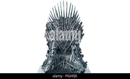 Games of Thrones HBO authorized replica of the Iron Throne on green ...