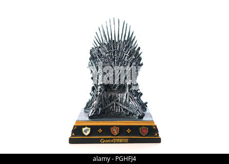 Games of Thrones HBO authorized replica of the Iron Throne on green ...