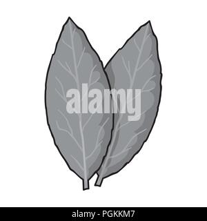 Laurus icon in cartoon style isolated on white background. Herb an ...