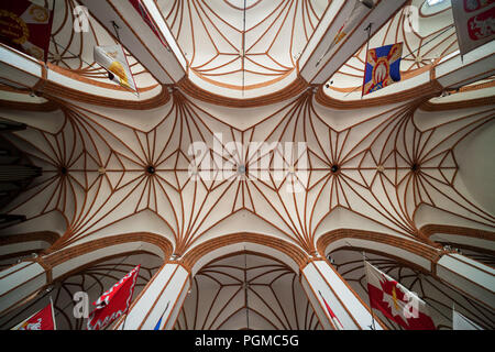 Gothic rib vault in Archcathedral Basilica of St. John the Baptist in ...