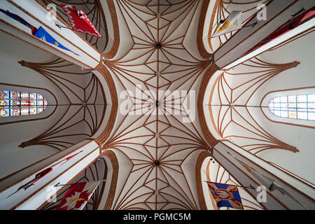 Gothic rib vault in Archcathedral Basilica of St. John the Baptist in ...