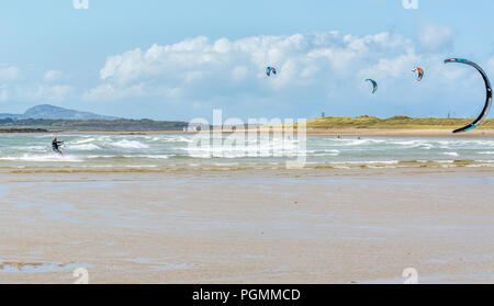 A kitesurfing scene at Rhosneigr on the Isle of Anglesey. Taken 23rd ...