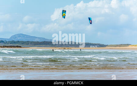 A kitesurfing scene at Rhosneigr on the Isle of Anglesey. Taken 23rd ...