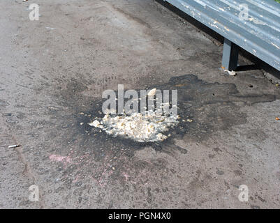 Vomit on pavement Stock Photo - Alamy