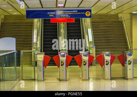 Ticket barrier MRT station Bangkok Thailand Bangkok s new underground ...