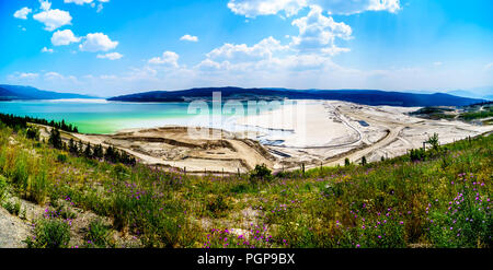 A large Tailings Pond along the Highland Valley Road between Ashcroft ...
