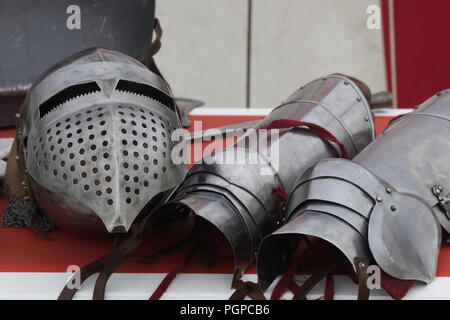 parts of a knights suit of Armour Stock Photo - Alamy