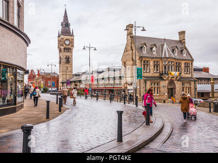 High Row and Market Hall and Clock Tower, Darlington, Tees Valley Stock ...