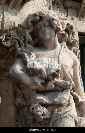 Italy, Lombardy, Milan, Casa Campanini by Alfredo Campanini, Detail ...