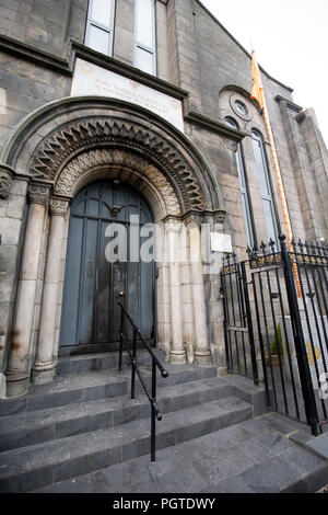 The doors to the Guru Nanak Gurdwara in Sheriff Brae, Edinburgh, which ...