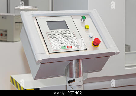 Control panel of automated production machinery equipment Stock Photo ...