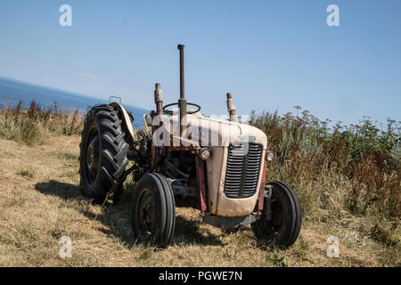 Ancient Ferguson Tractor on Sark Island, near Guernsey, and part of the ...