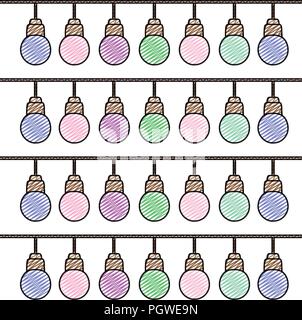 doodle nice bulbs hangings decoration style Stock Vector Image & Art ...