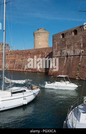 Fortezza nuova. Renaissance fortress inside the city port. overlooking ...