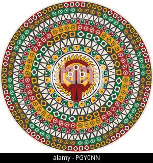 Aztec round decorative design element Stock Vector Image & Art - Alamy