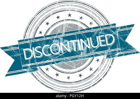 Discontinued Rubber Stamp. Discontinued Grunge Stamp Seal Vector ...