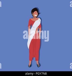 indian woman bindi standing in national traditional clothes female ...