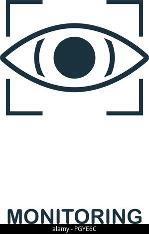 Monitoring icon. Simple element from internet security collection ...