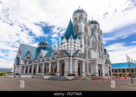 Apia, Samoa - SEPT 30 2016: Interior of the cathedral of the immaculate ...