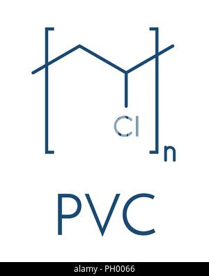 Polyvinyl chloride (PVC) and vinyl chloride monomer molecule ...