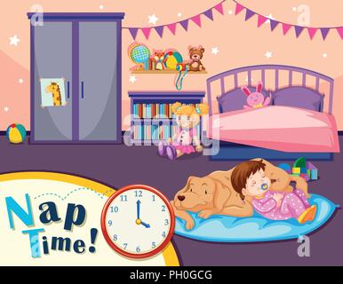 Young girl nap time Stock Vector Image & Art - Alamy